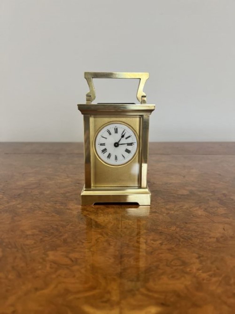Victorian Brass Carriage Clock, 1890s for sale at Pamono