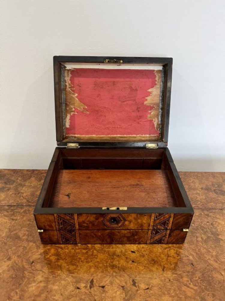 Victorian Tunbridge Ware Inlaid Writing Box, 1860s for sale at Pamono