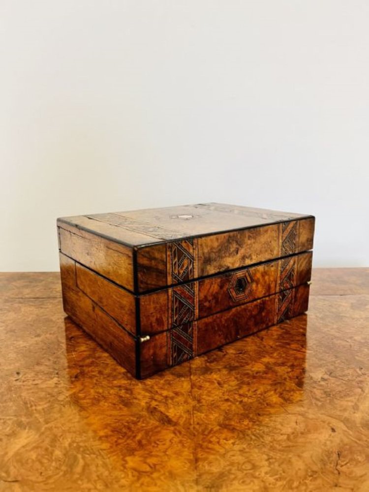 Victorian Tunbridge Ware Inlaid Writing Box, 1860s for sale at Pamono