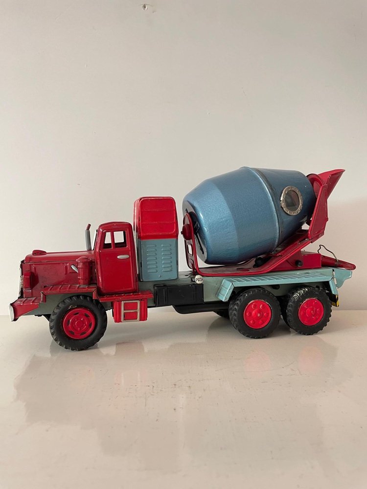 Vintage Tin Cement Mixer Toy Truck, Japan, 1950s for sale at Pamono