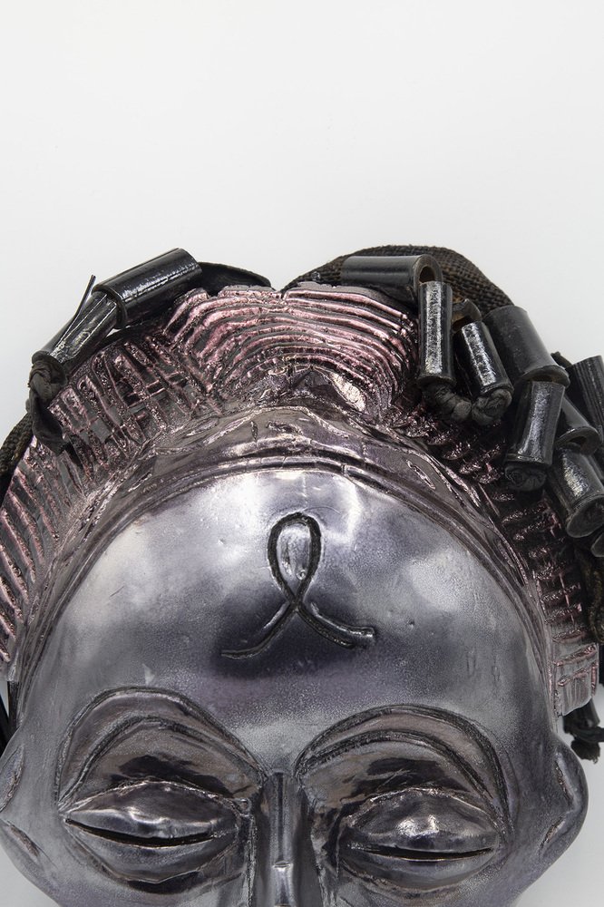 Bomber Bax, Decorated Angola Chokwe Mask, 2022, Paint on Vintage Mask ...