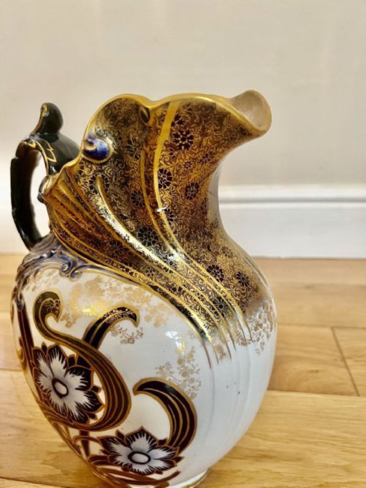 Antique Victorian Jug and Bowl Set from Doulton Burslem, 1860, Set of 7 ...