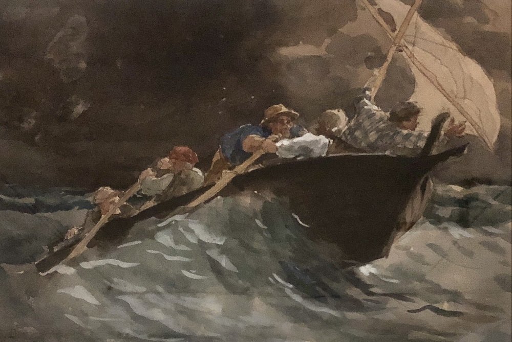 Frédéric Dufaux, Barque dans le lac par temps de bise, Genève ...
