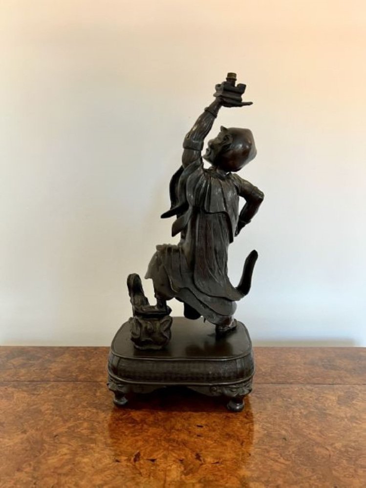 Large Antique Japanese Bronze Figure, 1880 for sale at Pamono