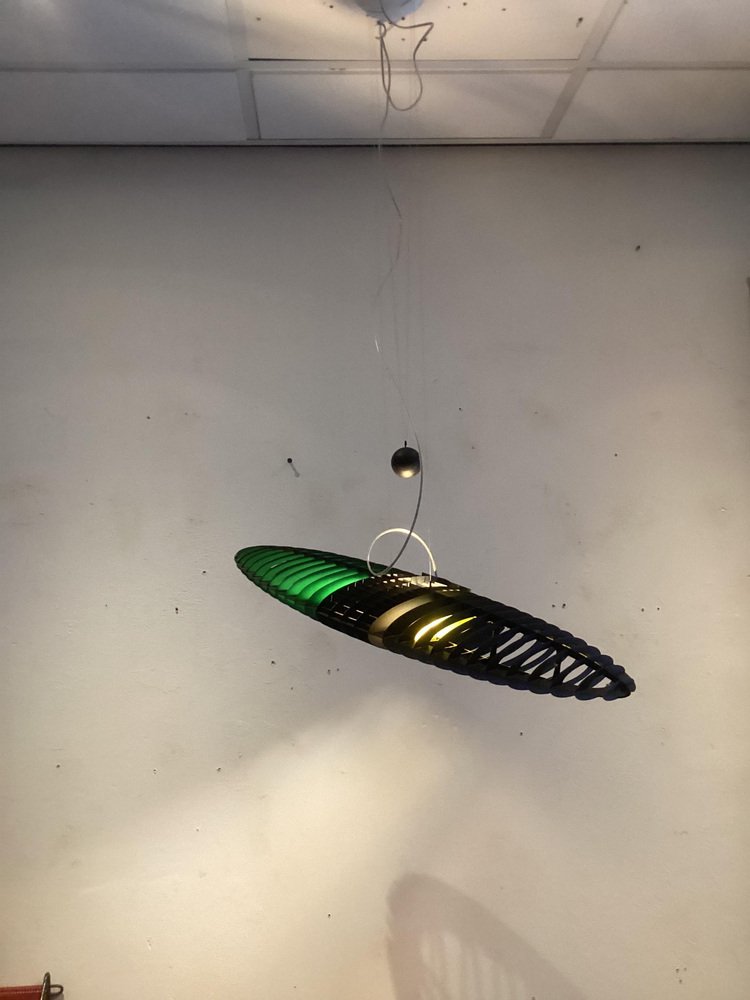 Black Titania Ceiling Light from Luceplan, 1980s for sale at Pamono