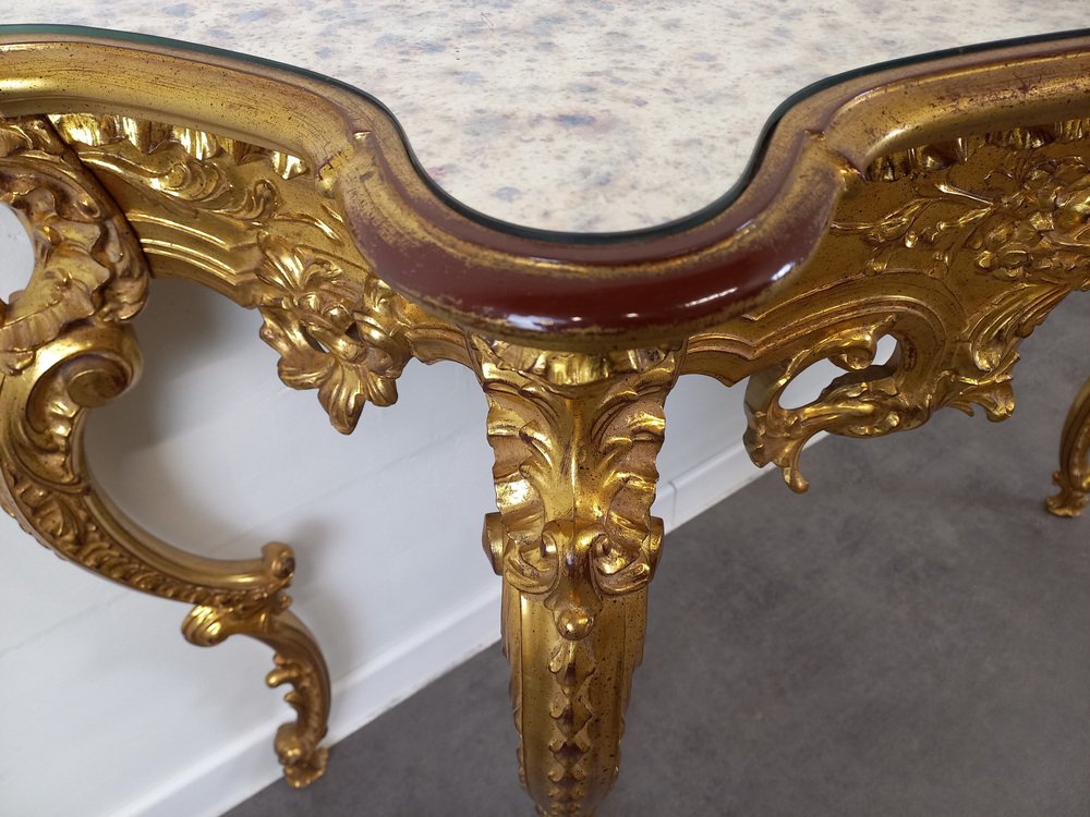 Golden Support Console, 1980s for sale at Pamono