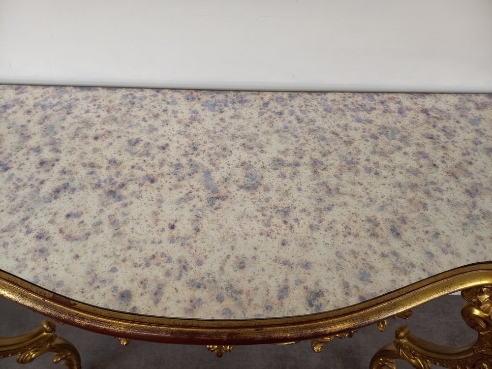 Golden Support Console, 1980s for sale at Pamono