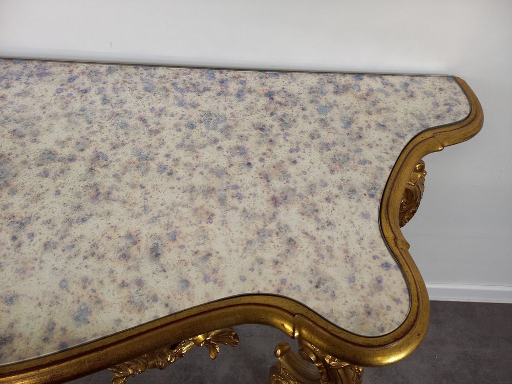 Golden Support Console, 1980s for sale at Pamono