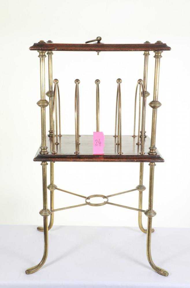 Regency Style Brass Letter Table, 1920s for sale at Pamono