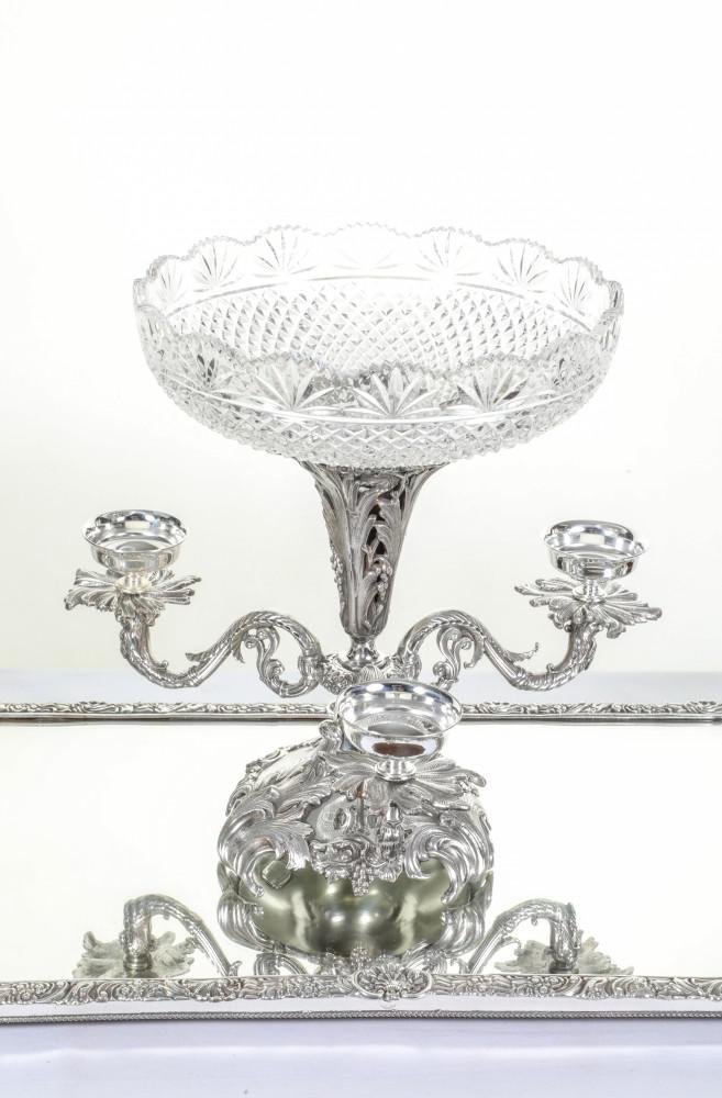 Rococo Silver Plate Centrepiece for sale at Pamono