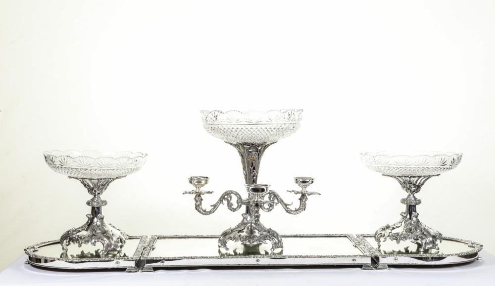 Rococo Silver Plate Centrepiece for sale at Pamono