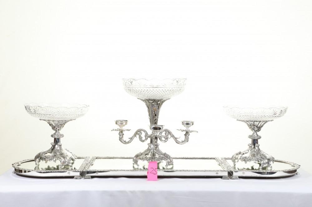 Rococo Silver Plate Centrepiece for sale at Pamono