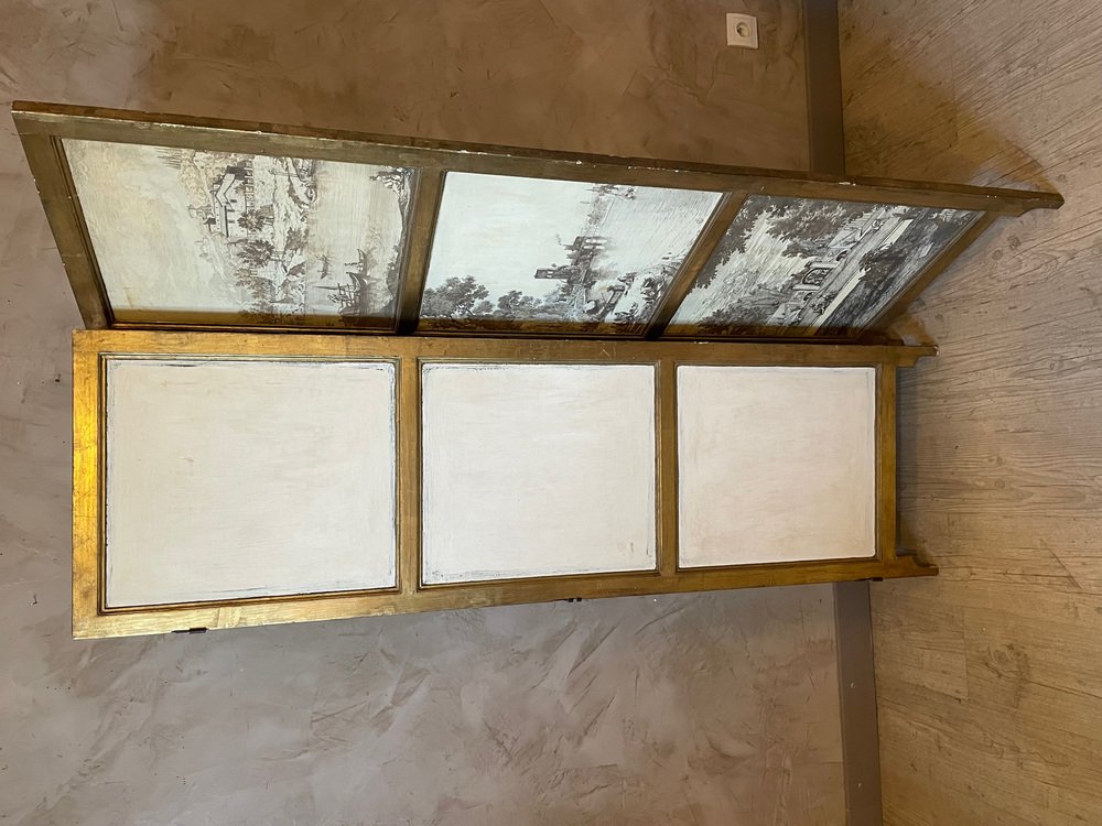 Vintage Wooden Frame Screen, 1920s for sale at Pamono