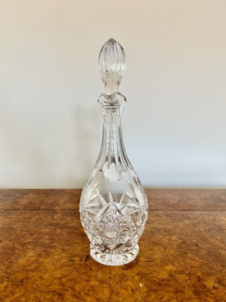 Edwardian Cut Glass Decanter, 1900s for sale at Pamono