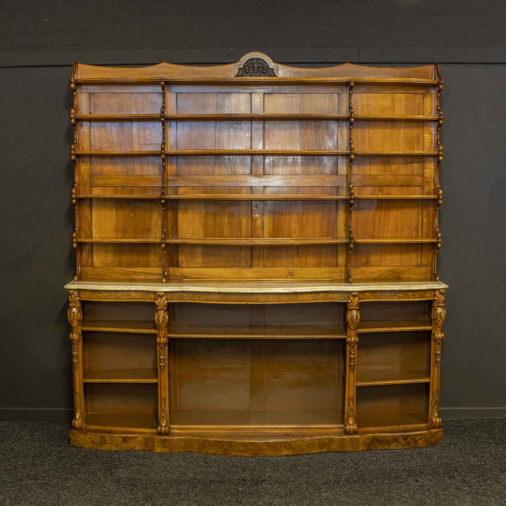 Victorian Walnut Display Bookcase for sale at Pamono