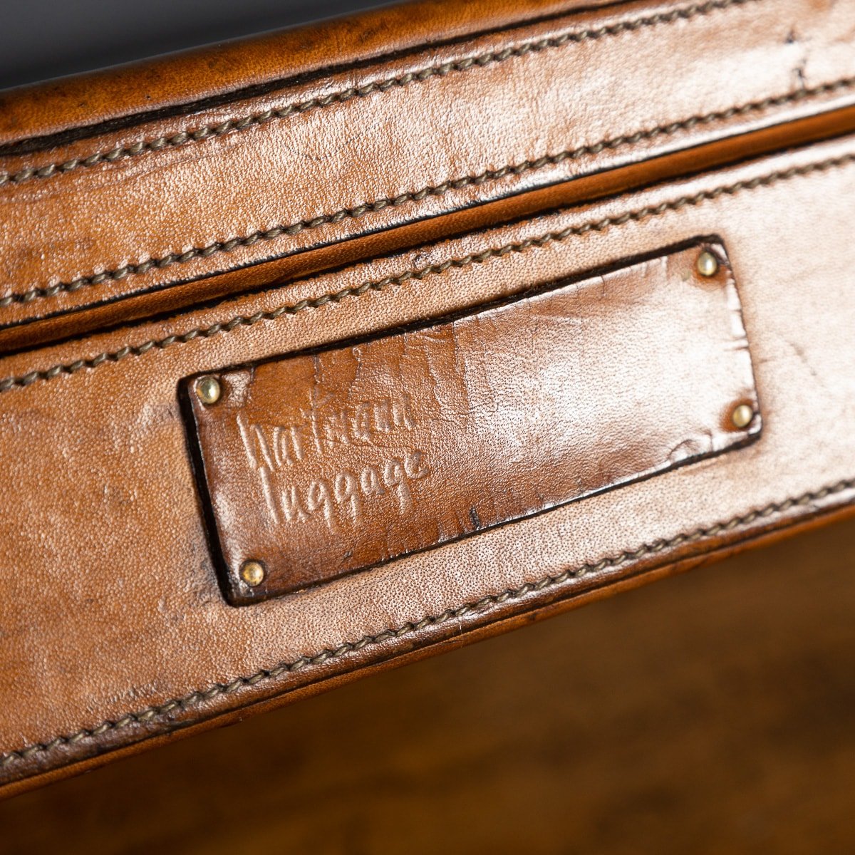 Vintage American Leather Briefcase by Hartmann, 1920 for sale at Pamono