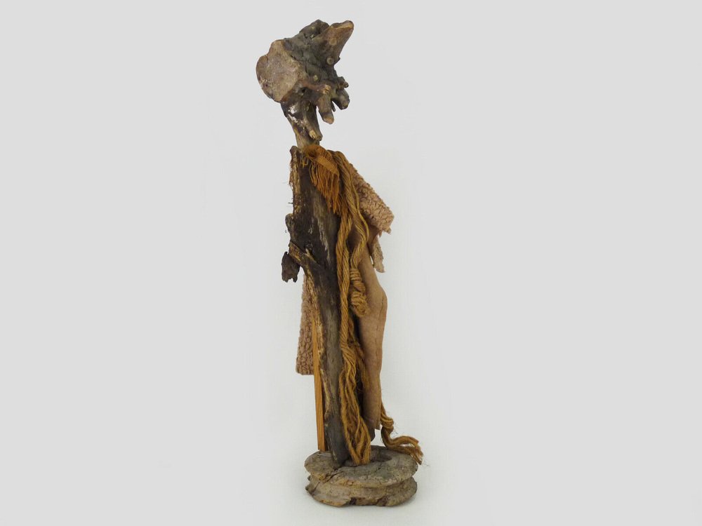 Hélène Martin, Art Brut Shepherd, Mixed Media Sculpture, 1960s for sale ...