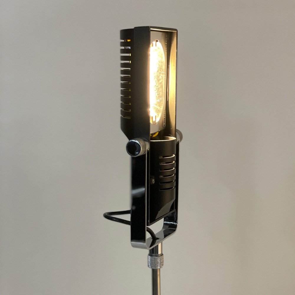 Italian Microphone Shaped Floor Lamp, 1980s for sale at Pamono