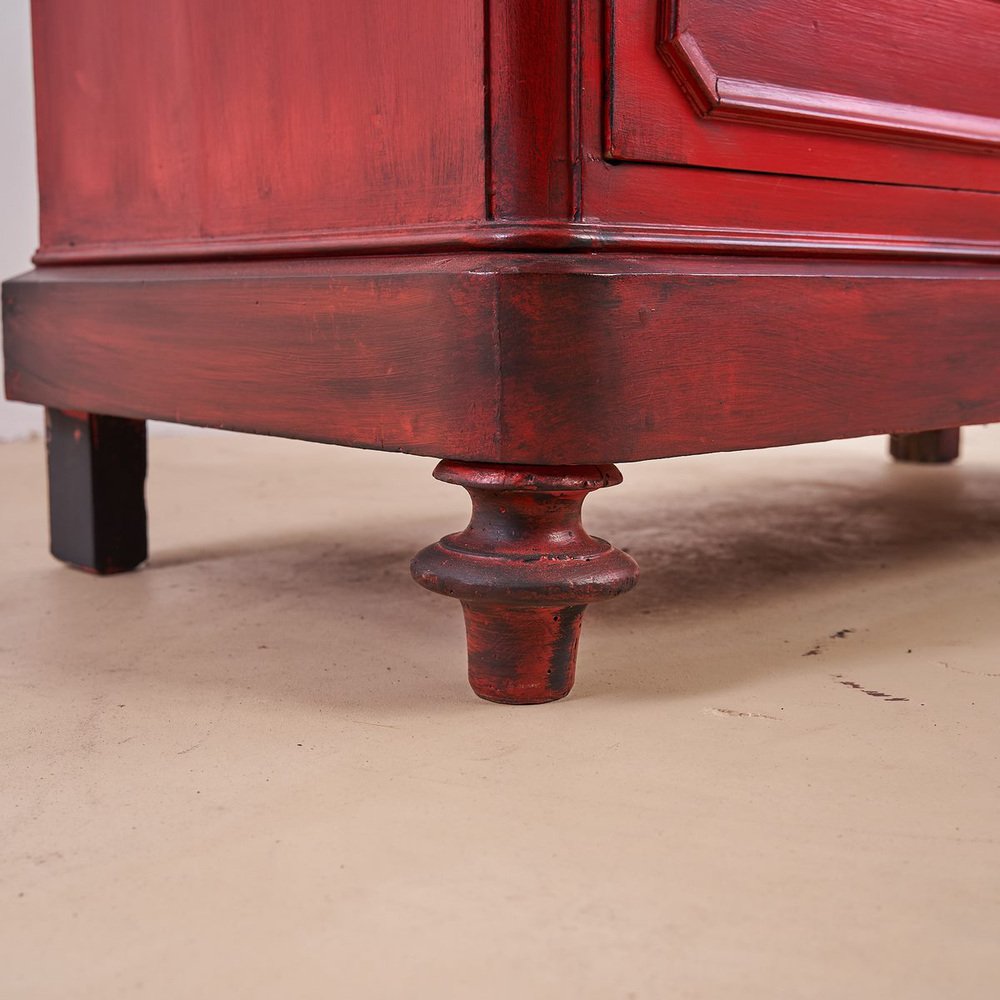Vintage Red Chest of Drawers for sale at Pamono
