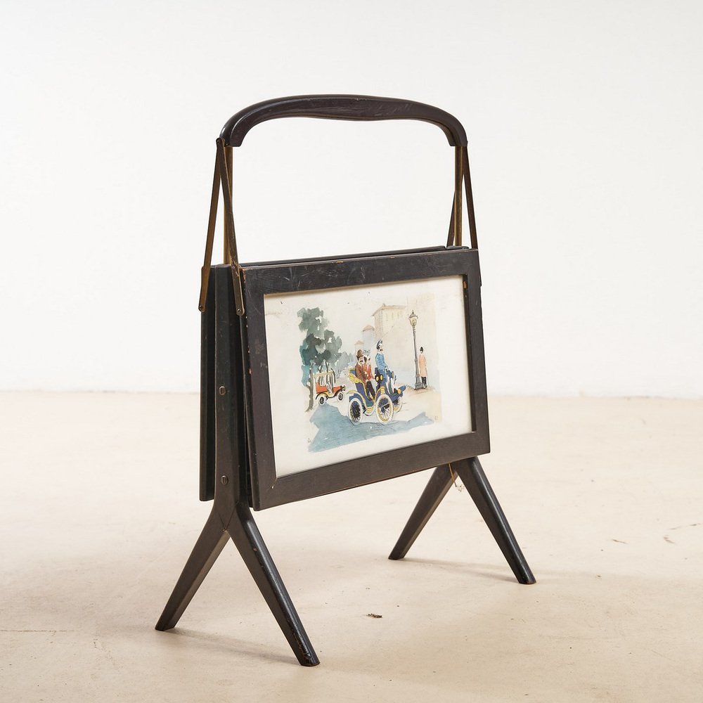 Mid-Century Magazine Rack, 1950s for sale at Pamono