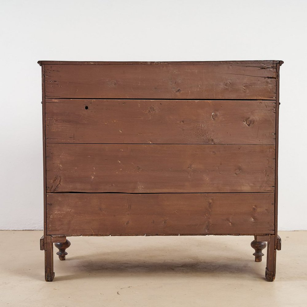 Distressed Black Chest of Drawers for sale at Pamono