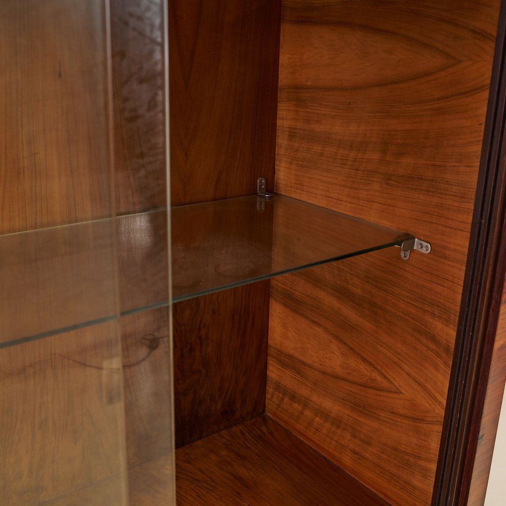 Art Deco Wood & Glass Showcase for sale at Pamono