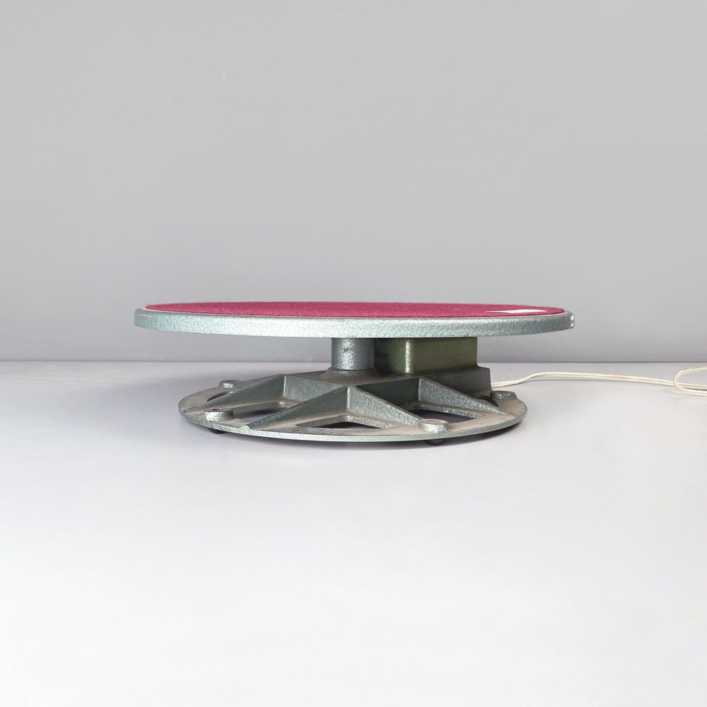 Italian Modern Rotating Display Stand in Metal and Red Fabric, 1970s ...