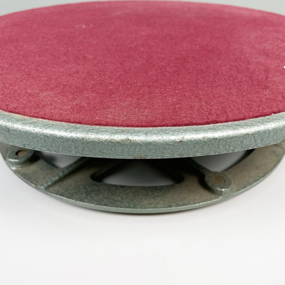 Italian Modern Rotating Display Stand in Metal and Red Fabric, 1970s ...