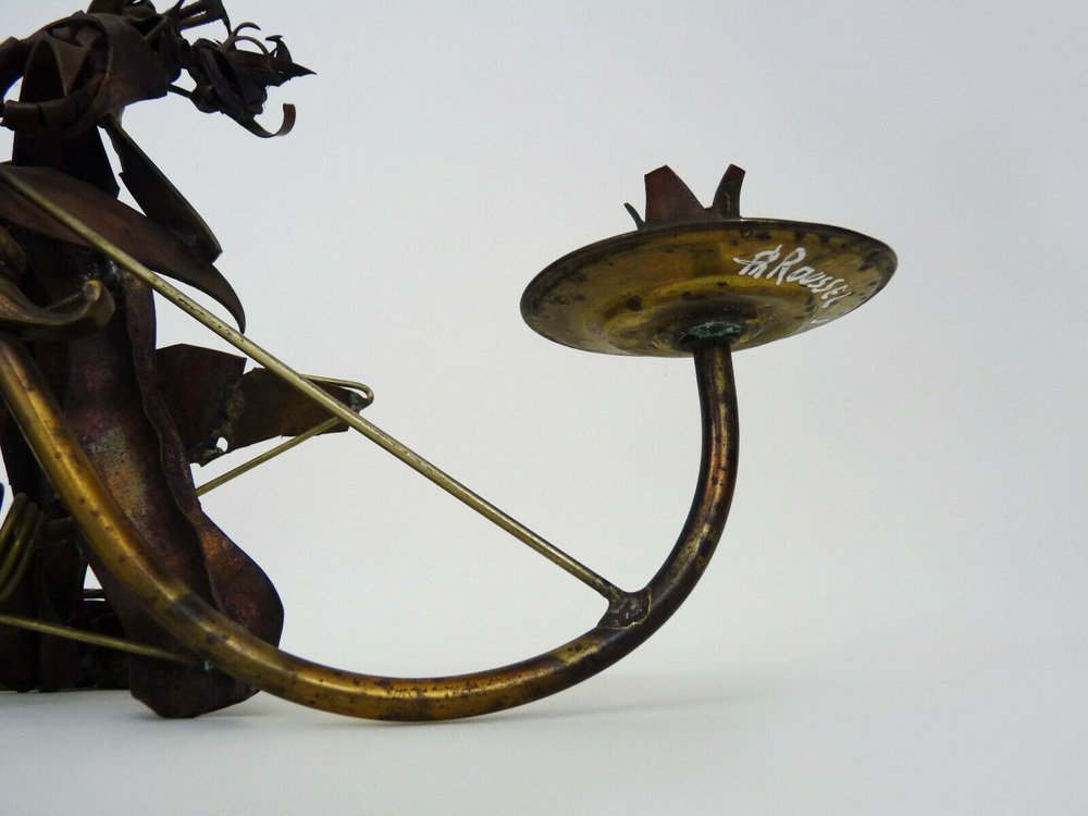 Brutalist Sculpture Candlestick by Philippe Roussel, 2001 for sale at Pamono