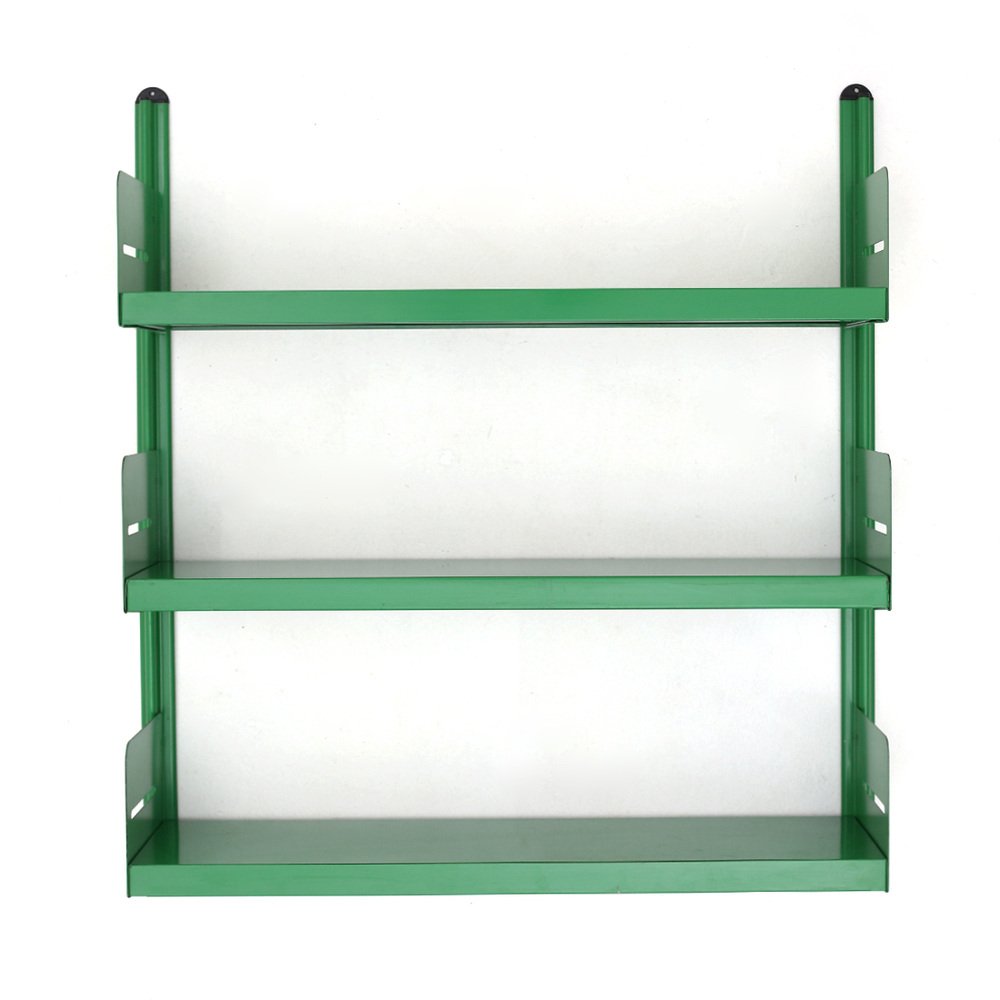 Grünes Metall Wandregal von Boccato, Gigante & Zambusi für Seccose, 1970er bei Pamono kaufen