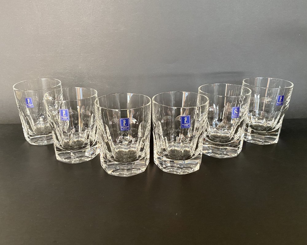 German Alexandra Series Whiskey Glasses in Cut Crystal, 1990, Set of 6 ...