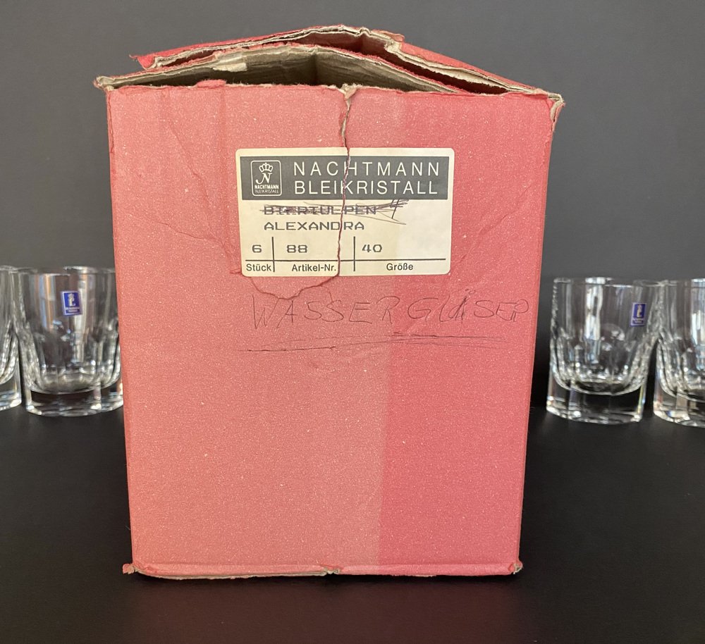 German Alexandra Series Whiskey Glasses in Cut Crystal, 1990, Set of 6 ...