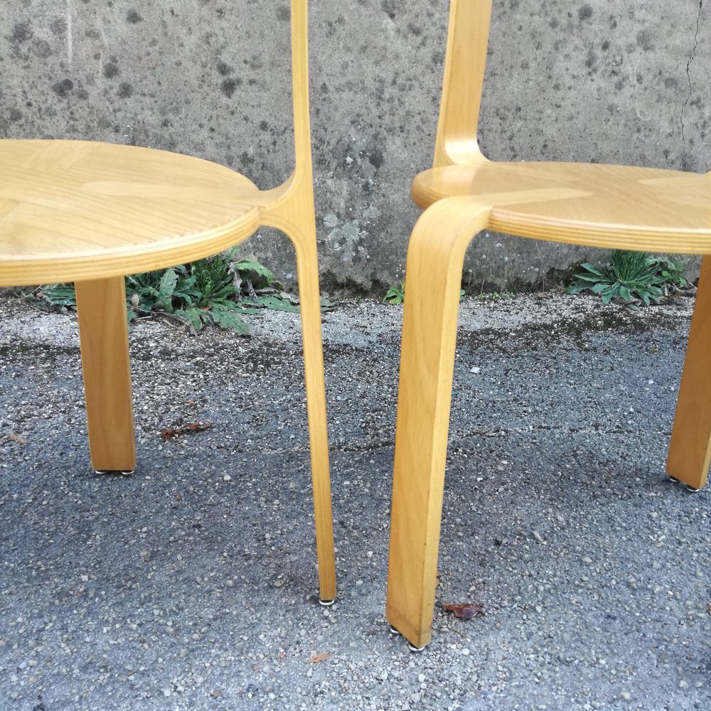 Stapelbarer Schweizer 3300 Stuhl von Bruno Rey für Dietiker, 1970, 2er Set bei Pamono kaufen