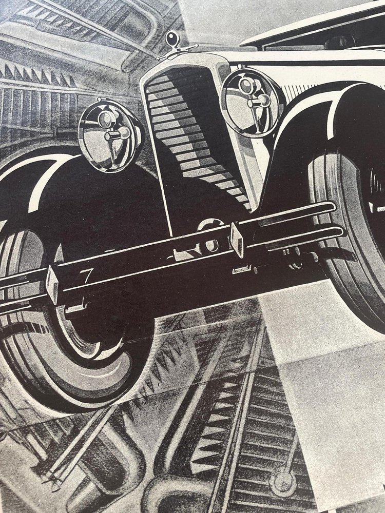 Original Salmson Billancourt Seine Car Poster by Alexis Kow, 1930s for ...