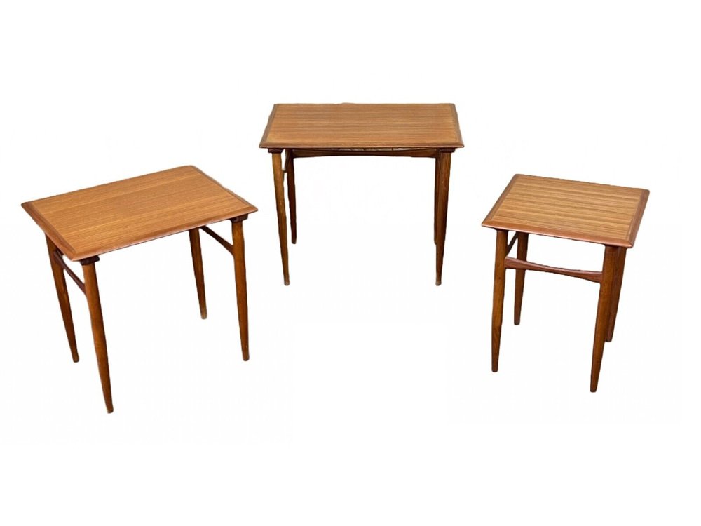 Teak Nesting Tables from Skovmand & Andersen, 1970s, Set of 3 for sale ...