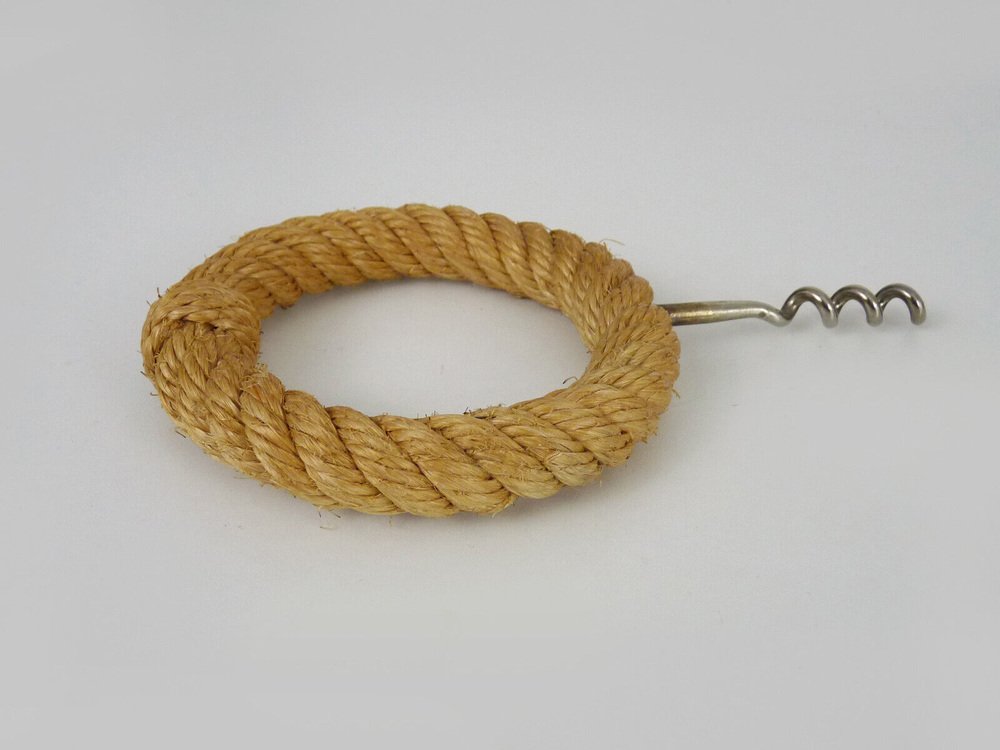 Mid-Century French Rope Corkscrew attributed to Adrien Audoux & Frida ...