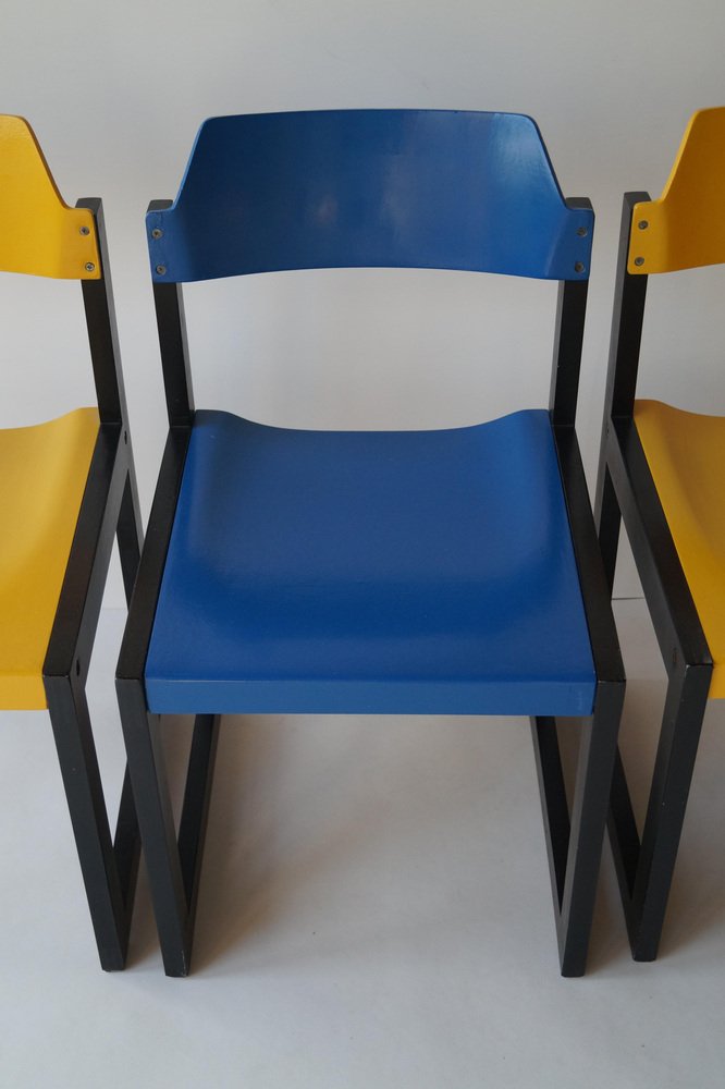 Mid-Century Modern German Dining Chairs by Rainer Schell, 1960s, Set of ...