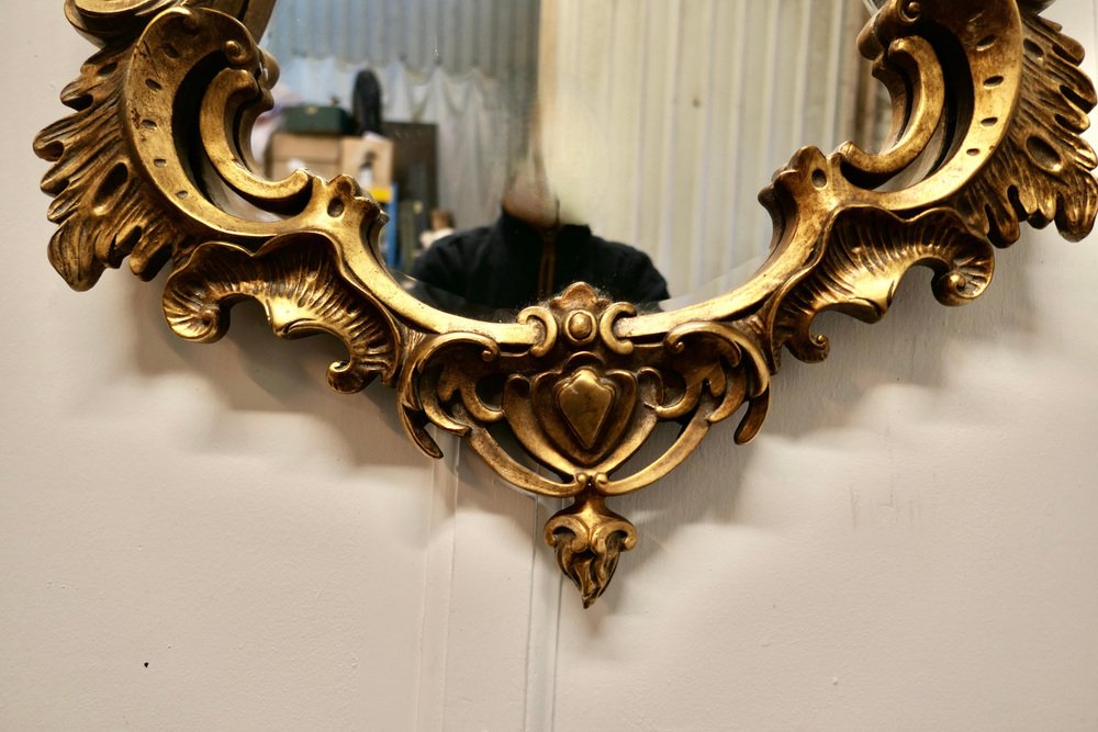Rococo Gilt Wall Mirror, 1970s for sale at Pamono