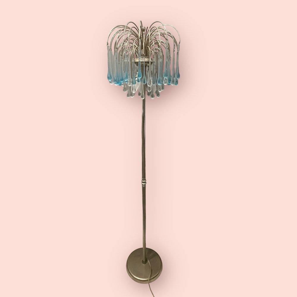 Waterfall Murano Glass Floor Lamp, 1960s for sale at Pamono