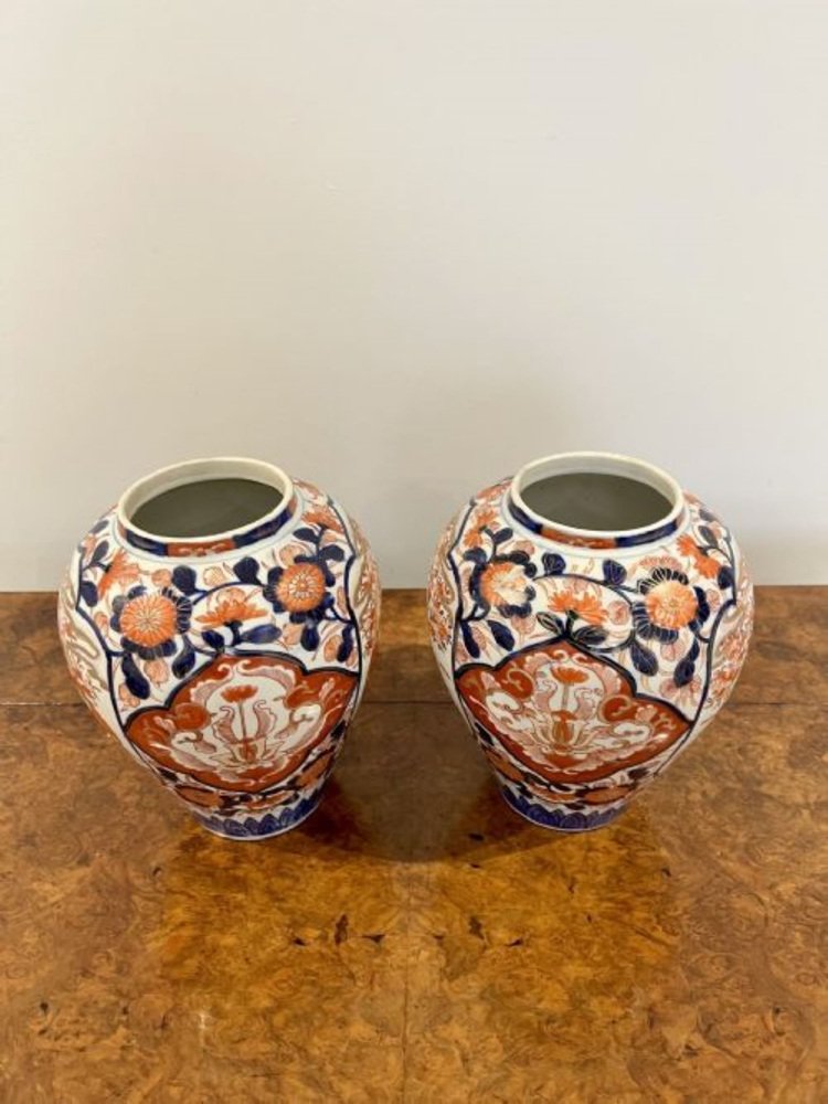 Japanese Imari Vases, 1900s, Set of 2 for sale at Pamono
