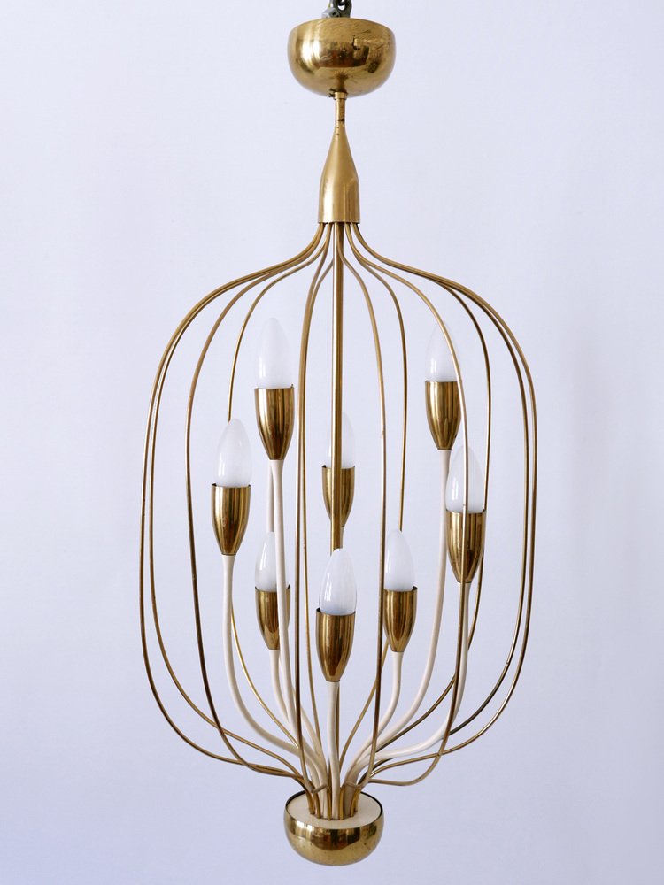 Mid-Century Modern Nine-Flamed Pendant Lamp, Germany, 1950s for sale at ...