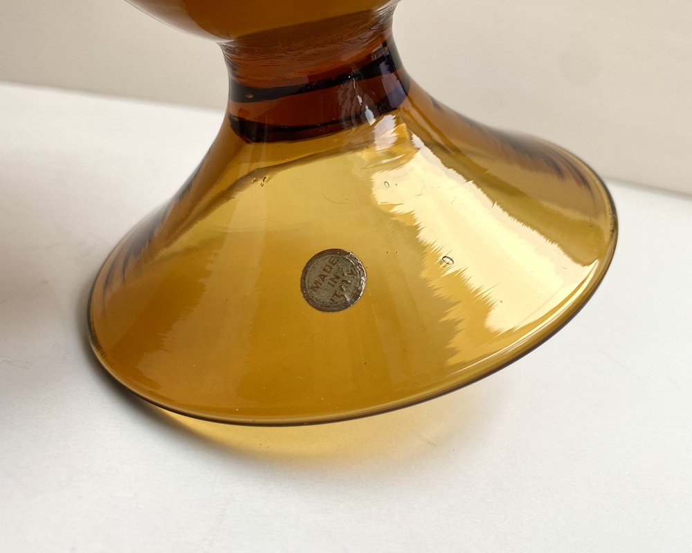 Vintage Vases in Yellow Ochre Murano Glass, Italy, Set of 2 for sale at ...