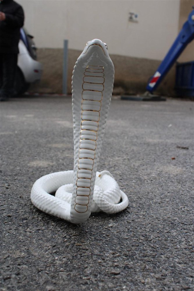 Italian White Ceramic Sculpture Snake by Tommaso Barbi, 1970 for sale ...