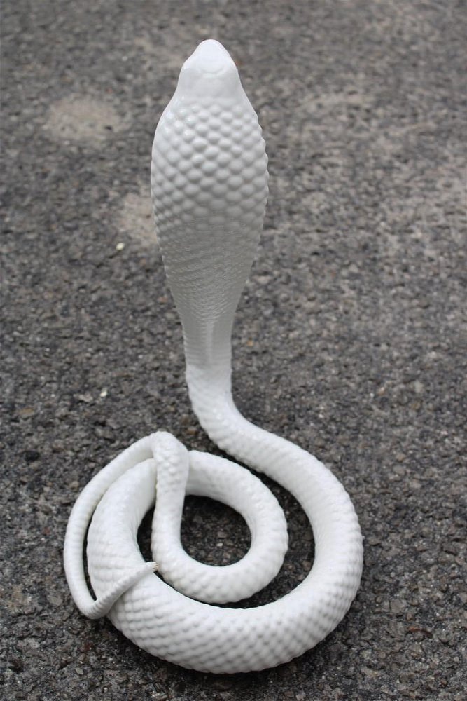 Italian White Ceramic Sculpture Snake by Tommaso Barbi, 1970 for sale ...