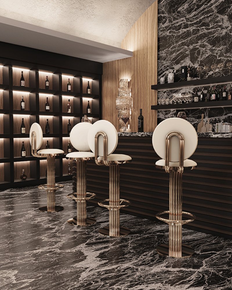 Kelly Round Bar Chair by Essential Home for sale at Pamono