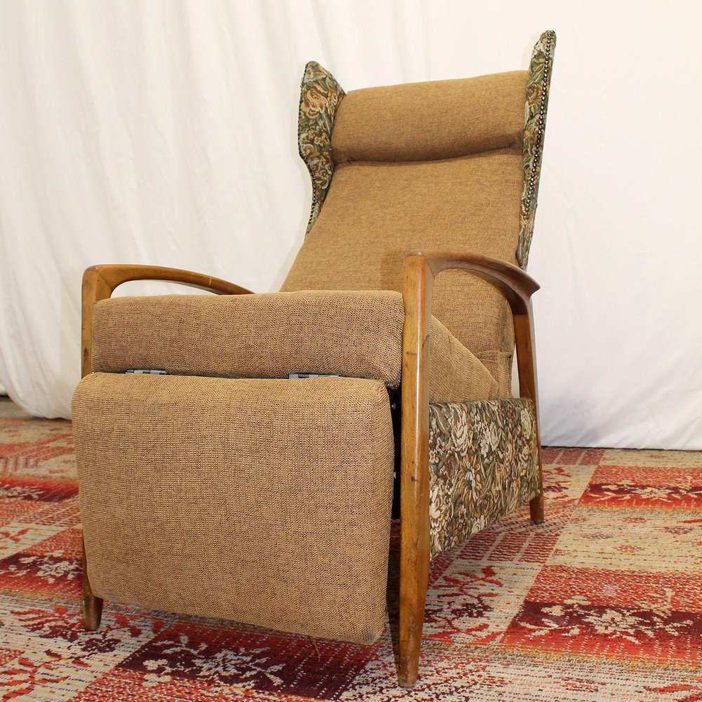 Mid-Century German Reclining Chair, 1970s for sale at Pamono