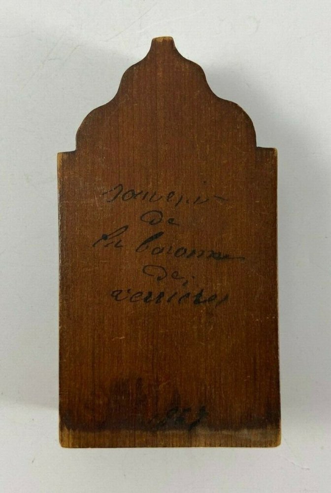 Triptychon aus geschnitztem Holz mit Madonna, Kind und Aposteln, 19. Jh. bei Pamono kaufen