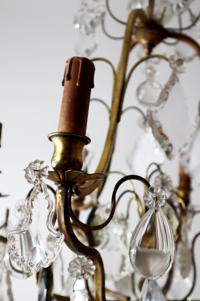 Antique Fire-Gilt Chandelier, 1880s for sale at Pamono