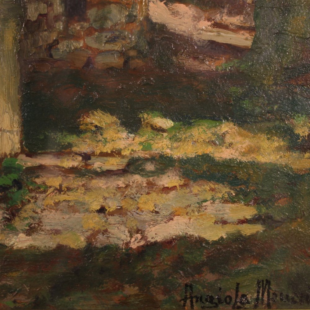 Italian Artist, Countryside Landscape, 1960, Oil on Board, Framed for ...