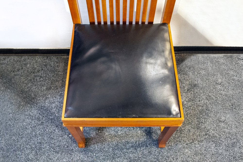 Table 615 Husser and Chairs 614 Coonley 2 by Frank Lloyd Wright for ...